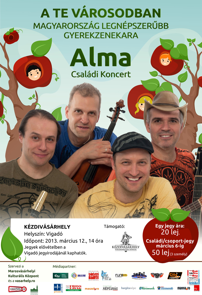 Az Alma zenekar koncertje gyerekeknek és szülõknek - Vigadó - Kultúra ...